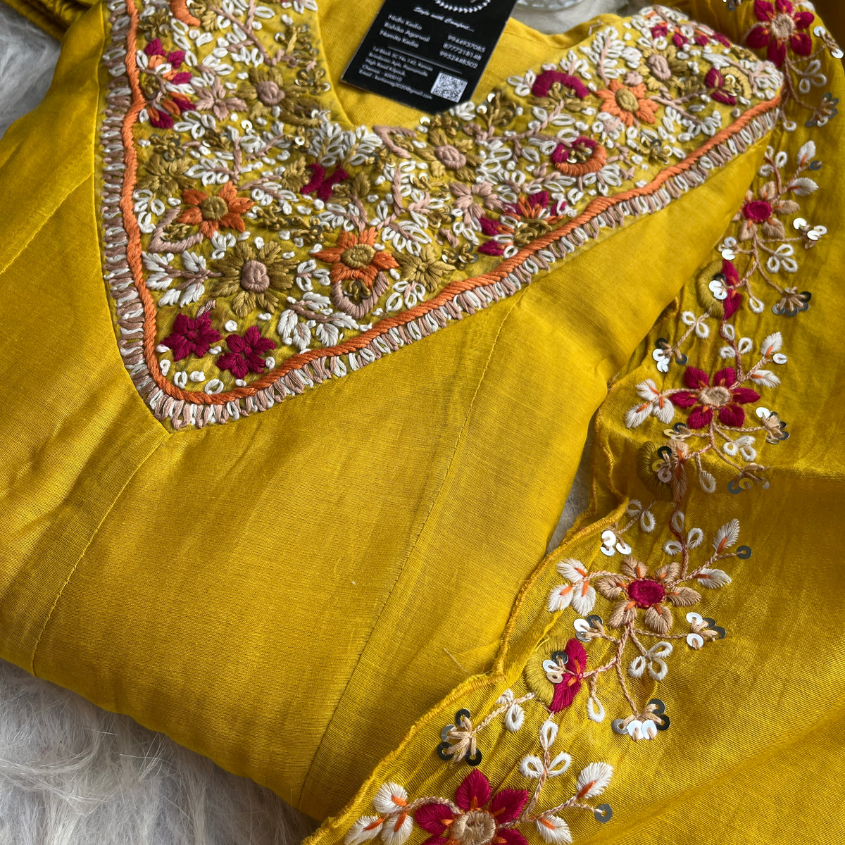 “SOHINI” Premium Mul Chanderi Festive Suit Set In Mustard – Kurti Swag